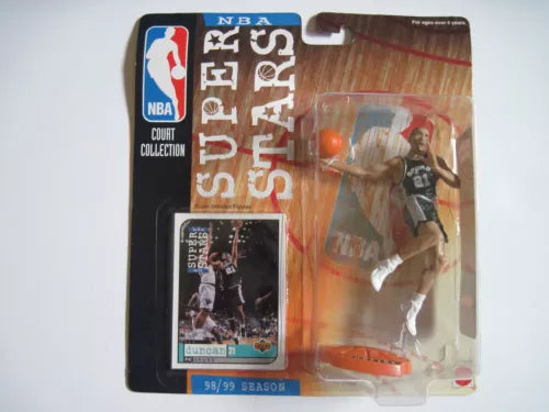 Mattel NBA Super Stars Court Collection 99/00 Tim Duncan Spurs Figure ...